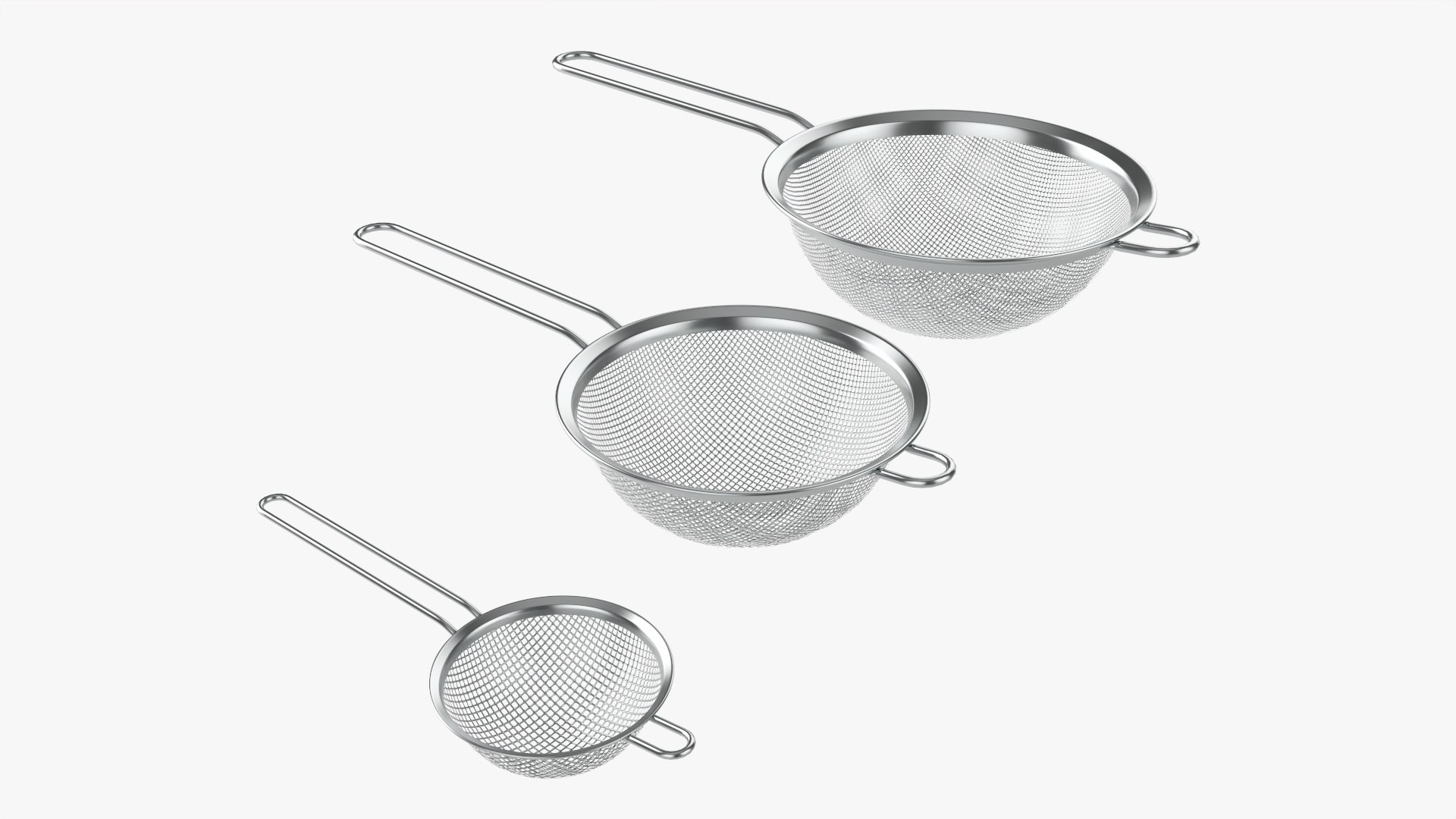 3D Mesh strainer set - TurboSquid 1742174