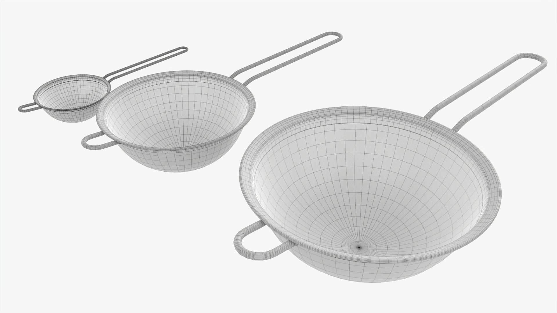 3D Mesh strainer set - TurboSquid 1742174