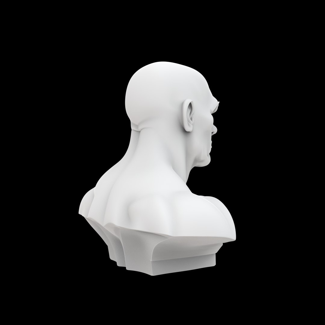 3D Model Titan Bust 3D Print Model Colossal Giant Sculpture ...