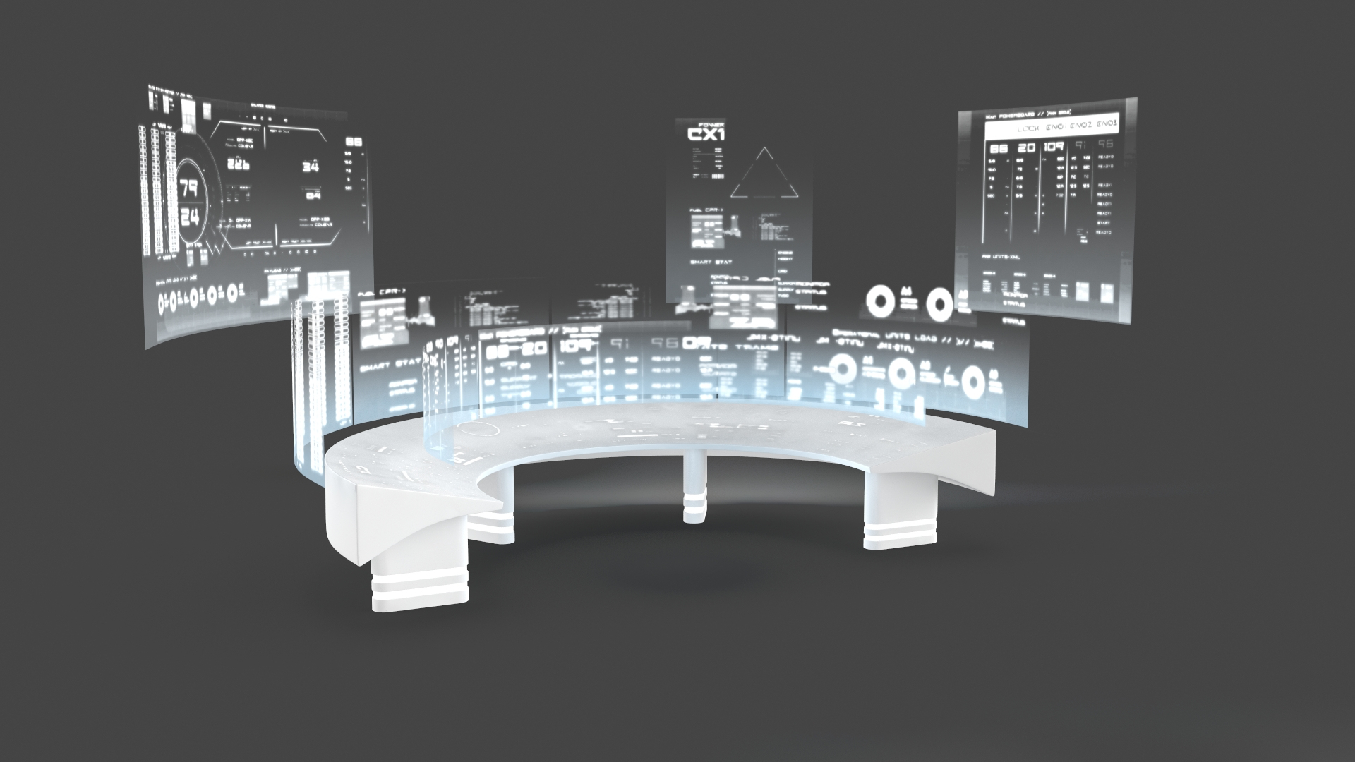 3D Sci-FI Futuristic Command Table - TurboSquid 1821727