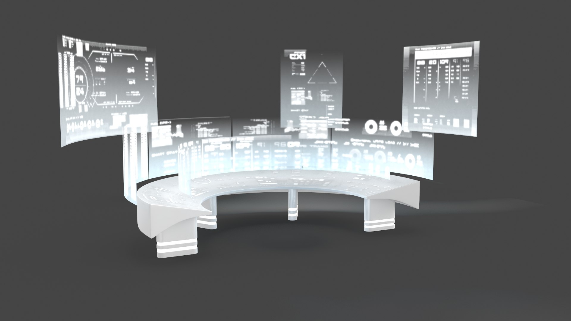 3D Sci-FI Futuristic Command Table - TurboSquid 1821727