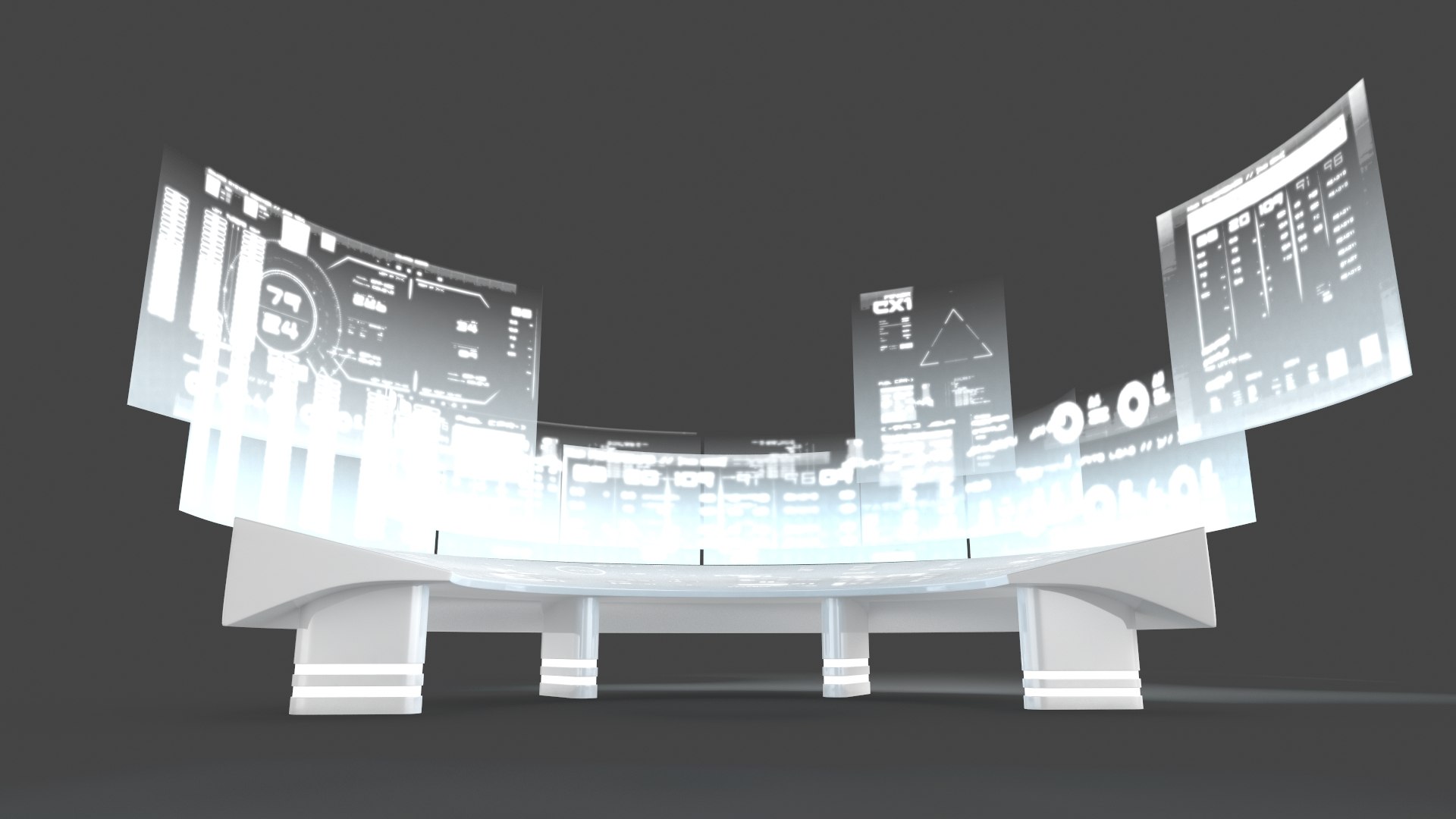 3D Sci-FI Futuristic Command Table - TurboSquid 1821727