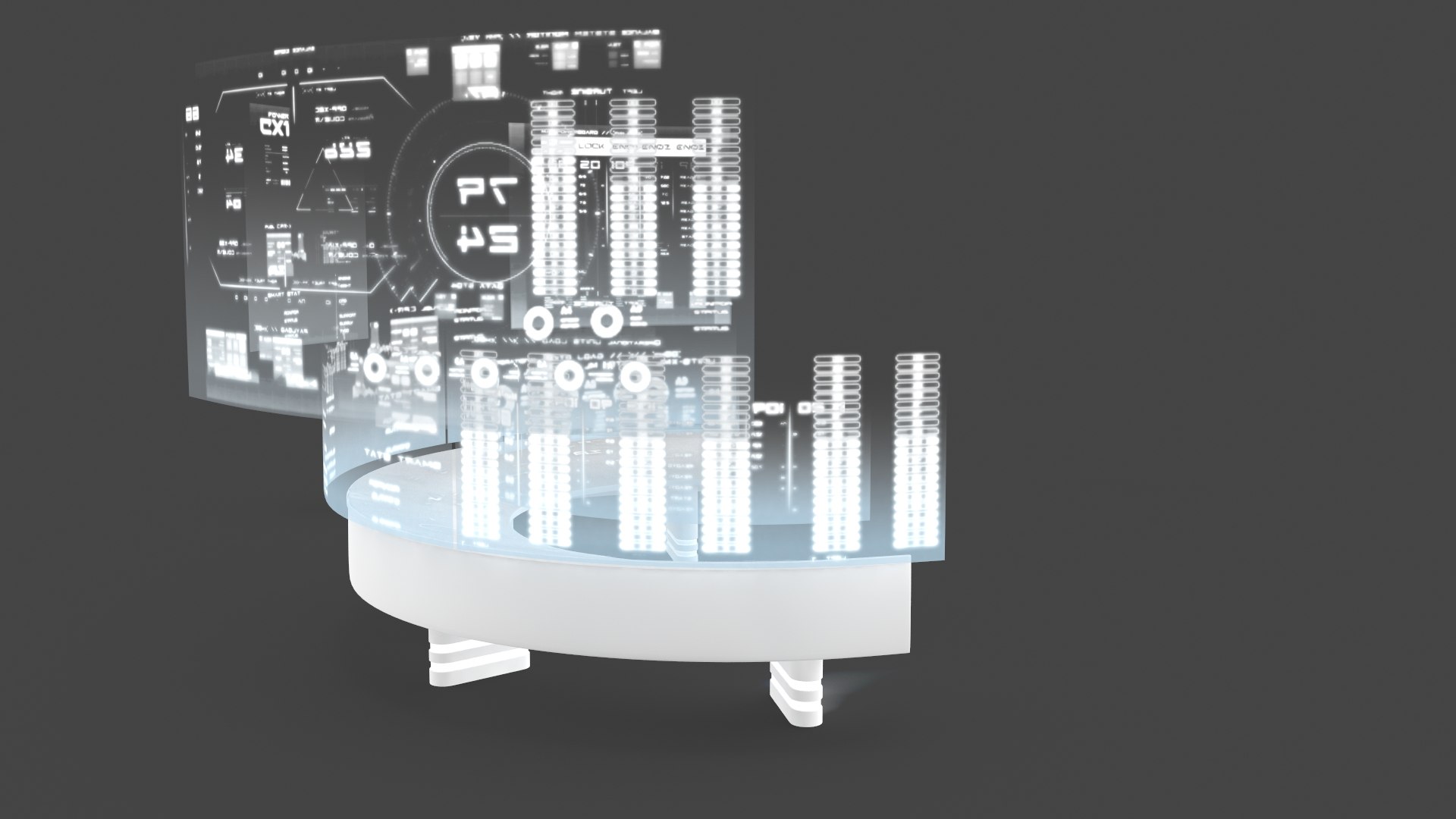 3D Sci-FI Futuristic Command Table - TurboSquid 1821727