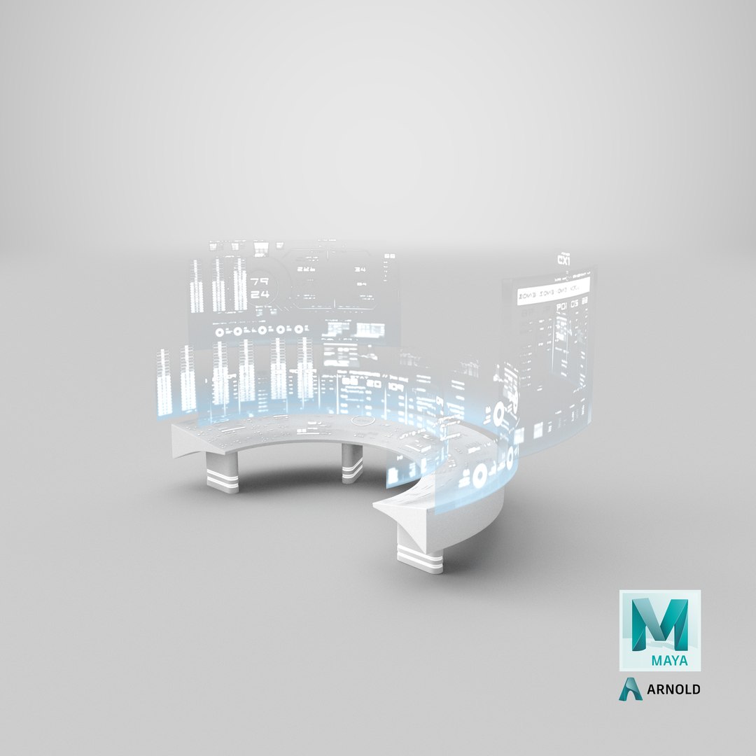 3D Sci-FI Futuristic Command Table - TurboSquid 1821727