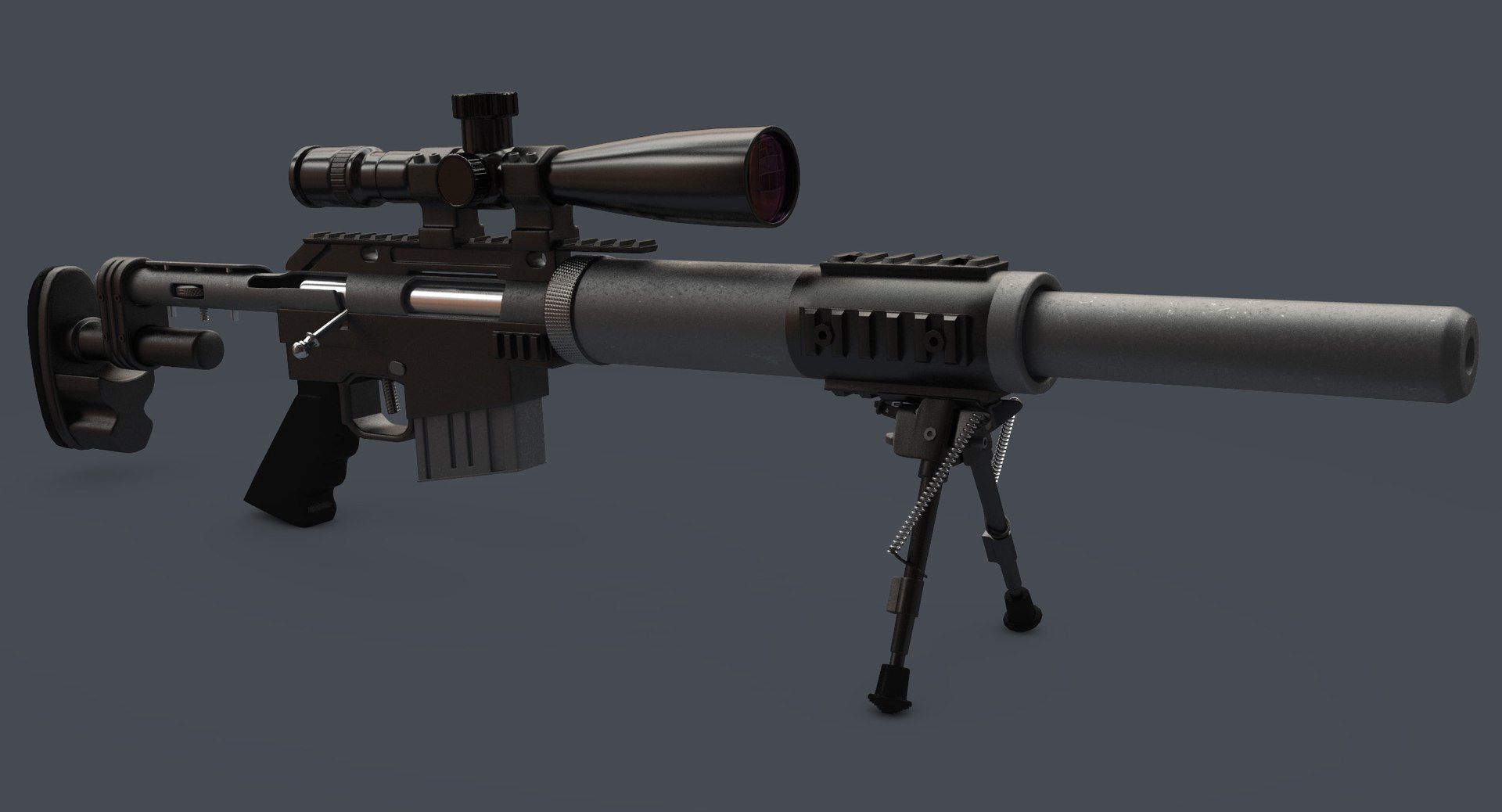 Sniper Rifle Cs5 3D Model - TurboSquid 1274831
