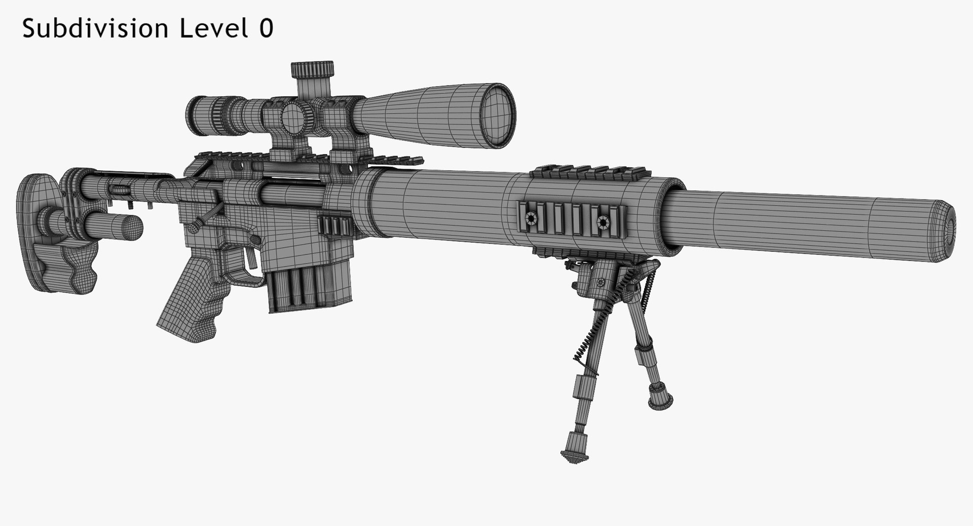 Sniper Rifle Cs5 3D Model - TurboSquid 1274831