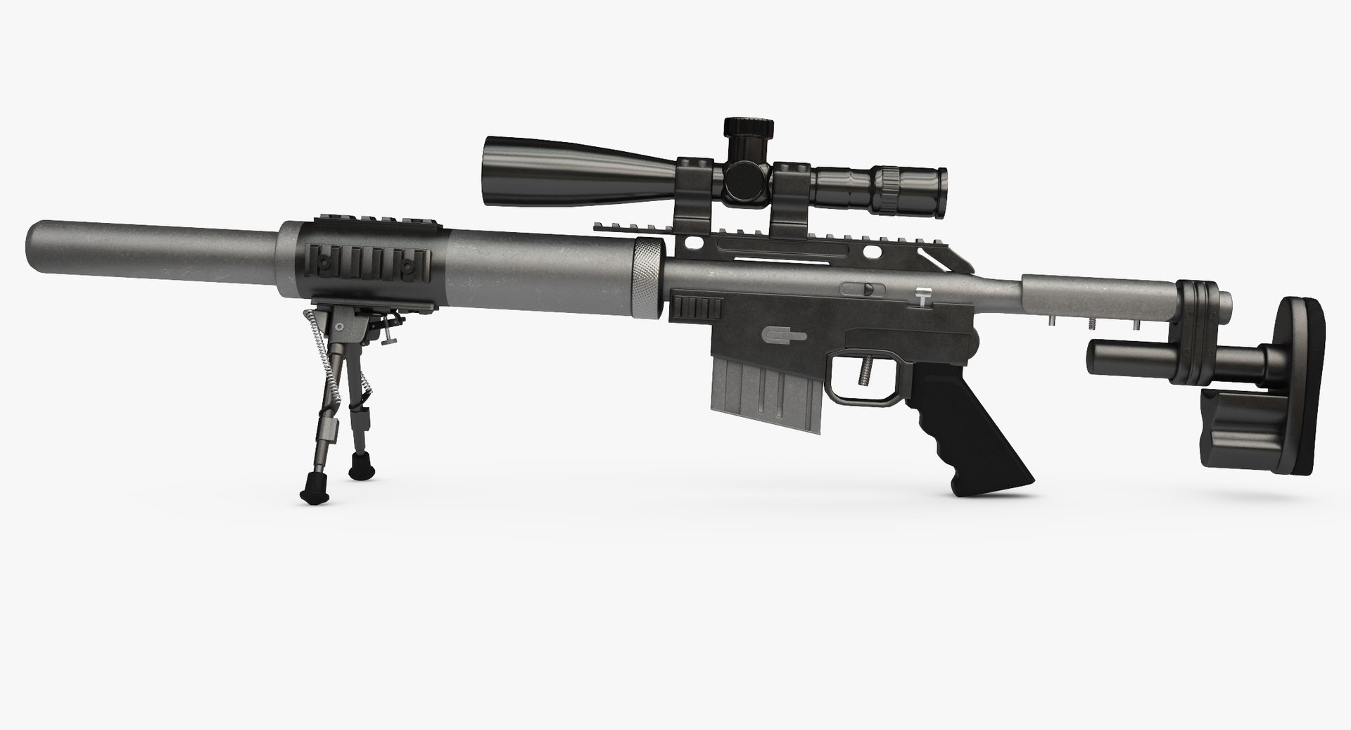 Sniper Rifle Cs5 3D Model - TurboSquid 1274831