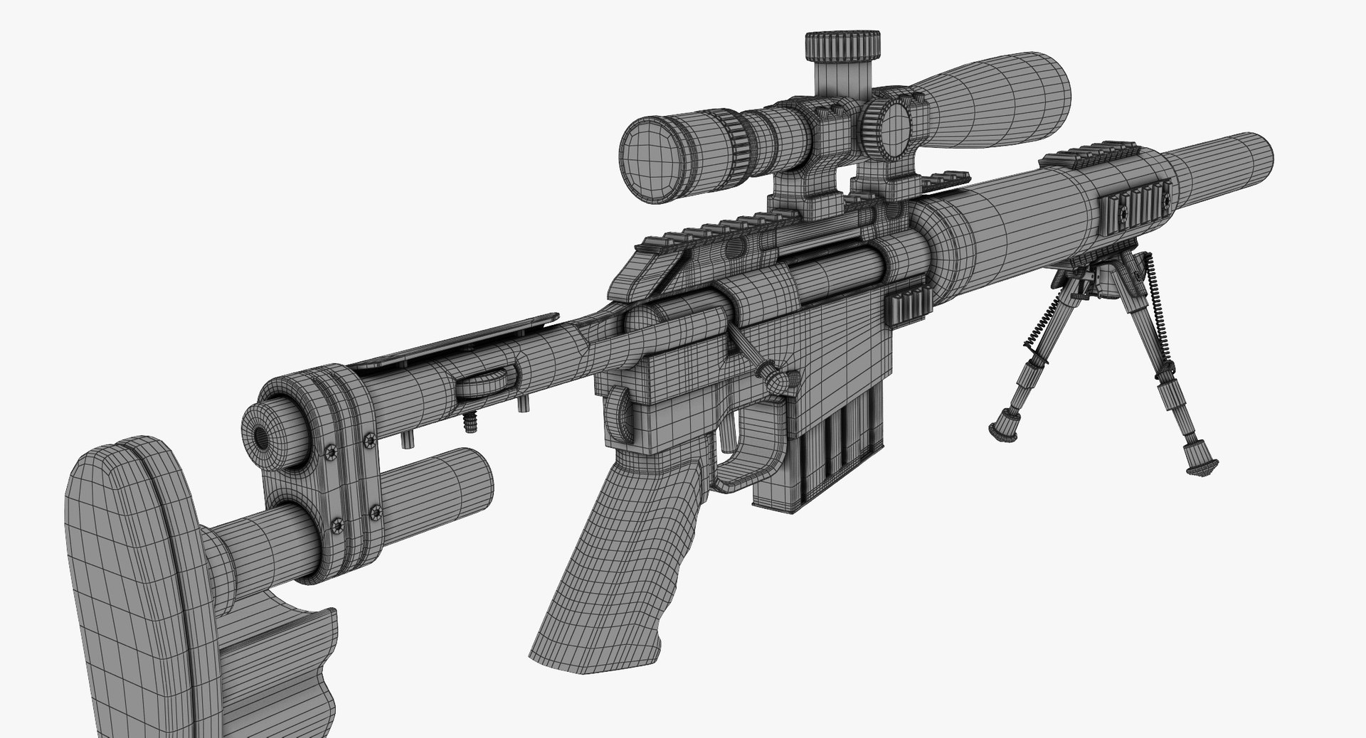 Sniper Rifle Cs5 3D Model - TurboSquid 1274831