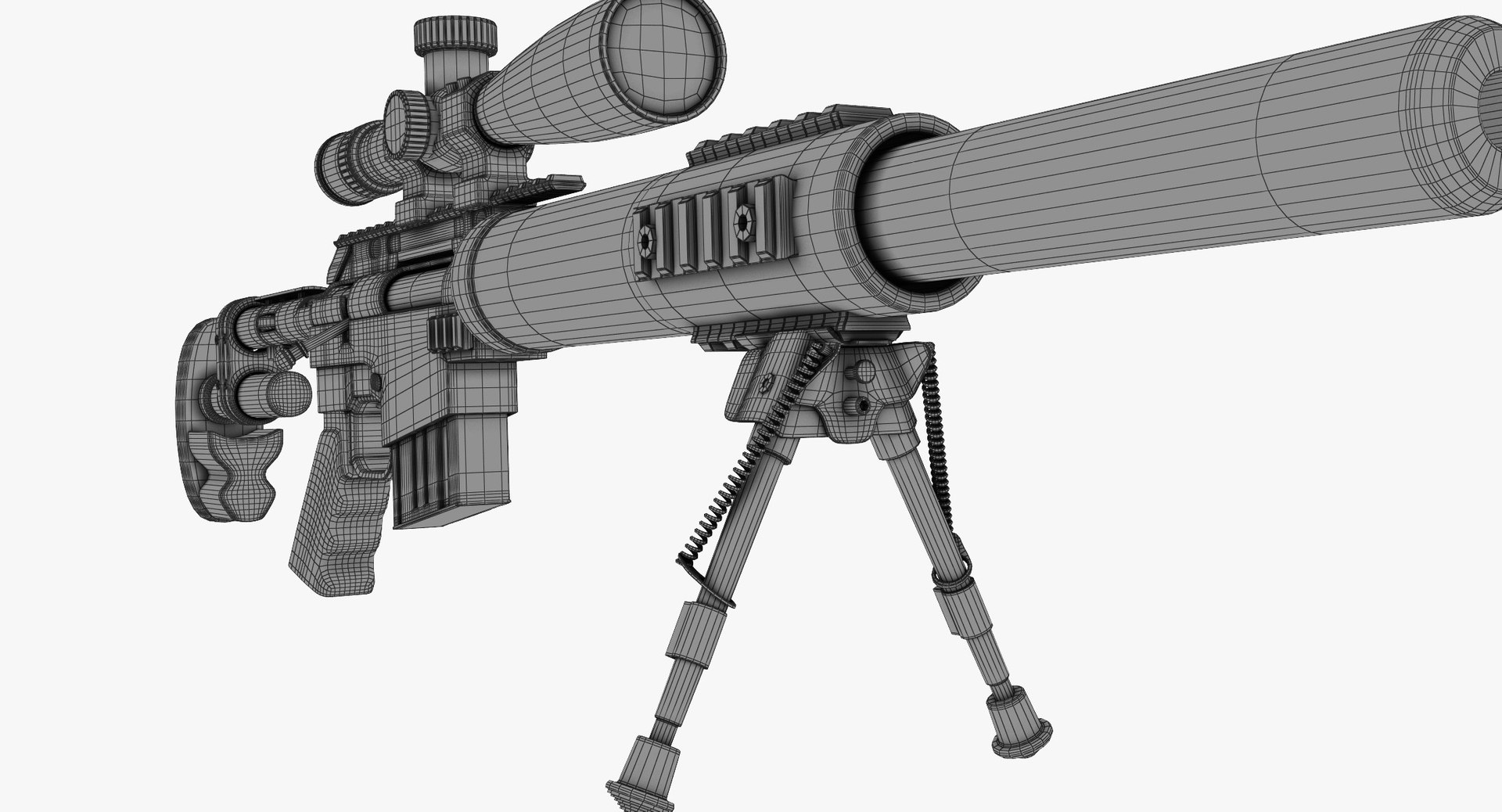 Sniper Rifle Cs5 3D Model - TurboSquid 1274831