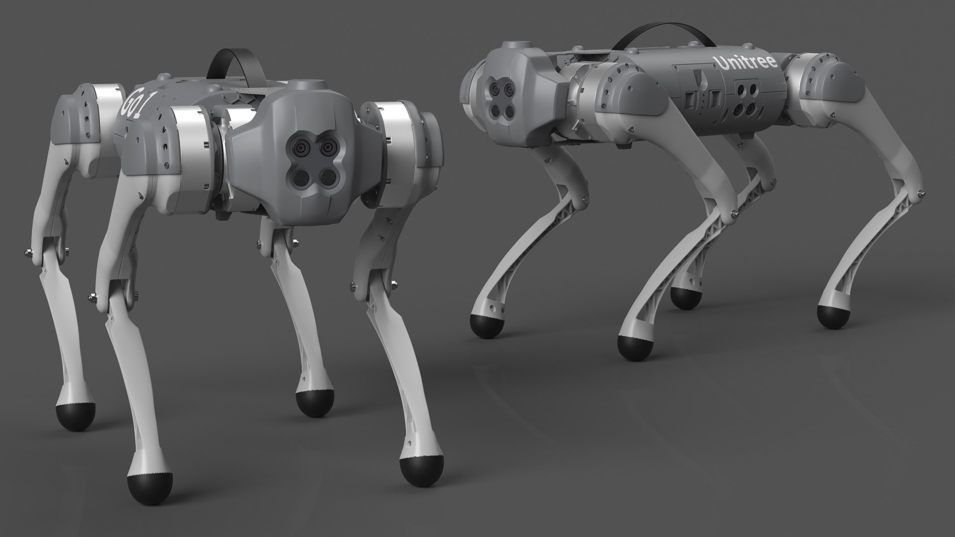 Robot Unitree Go1 Silver Rigged For Cinema 4D 3D Model - TurboSquid 2193917