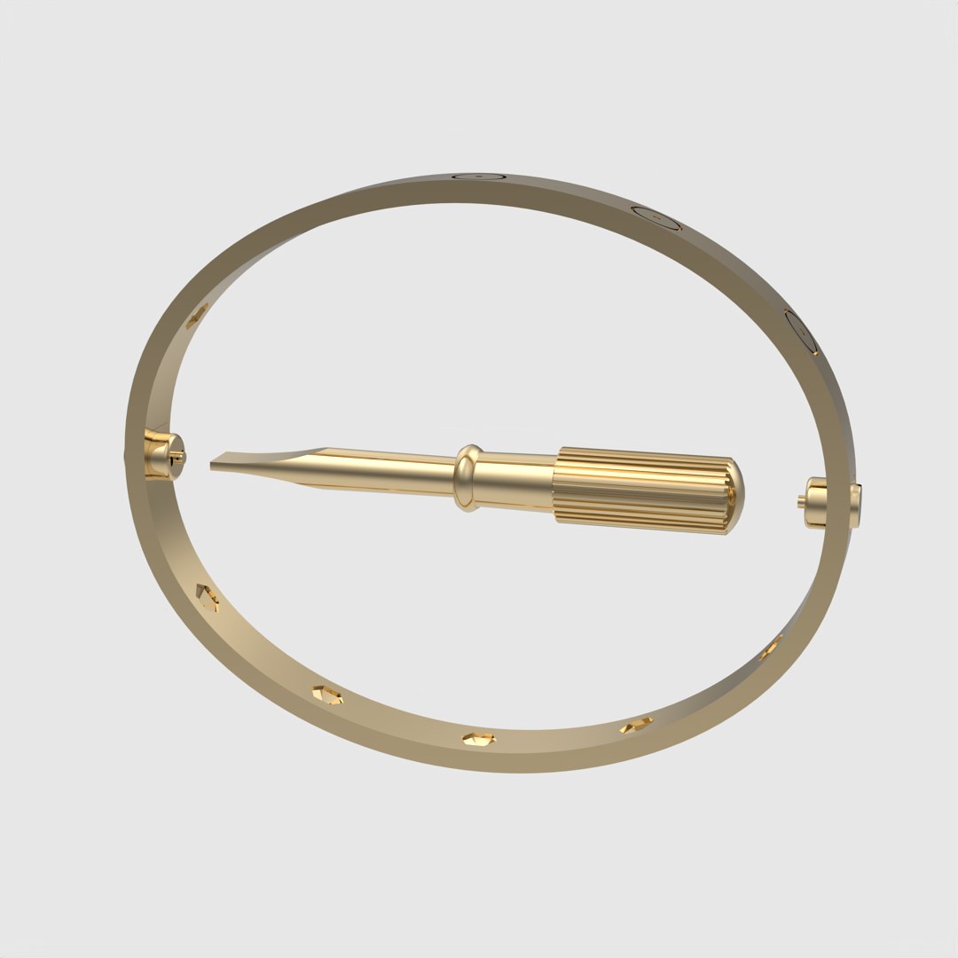 3D Model Two-Part Bracelet With Screws JDBCo - TurboSquid 2342880