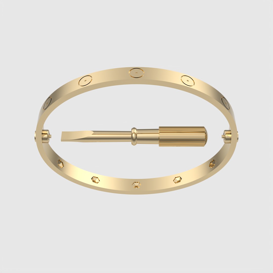 3D Model Two-Part Bracelet With Screws JDBCo - TurboSquid 2342880
