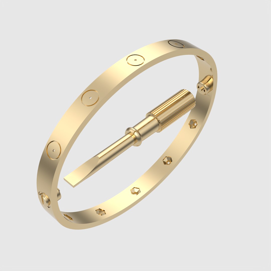 3D Model Two-Part Bracelet With Screws JDBCo - TurboSquid 2342880