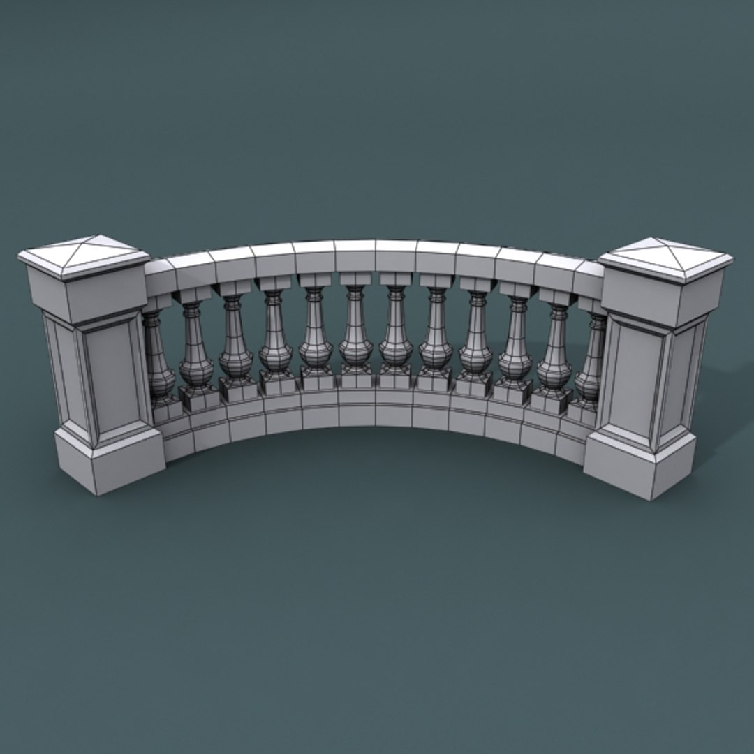 Curve Balustrade Bend 3d Max