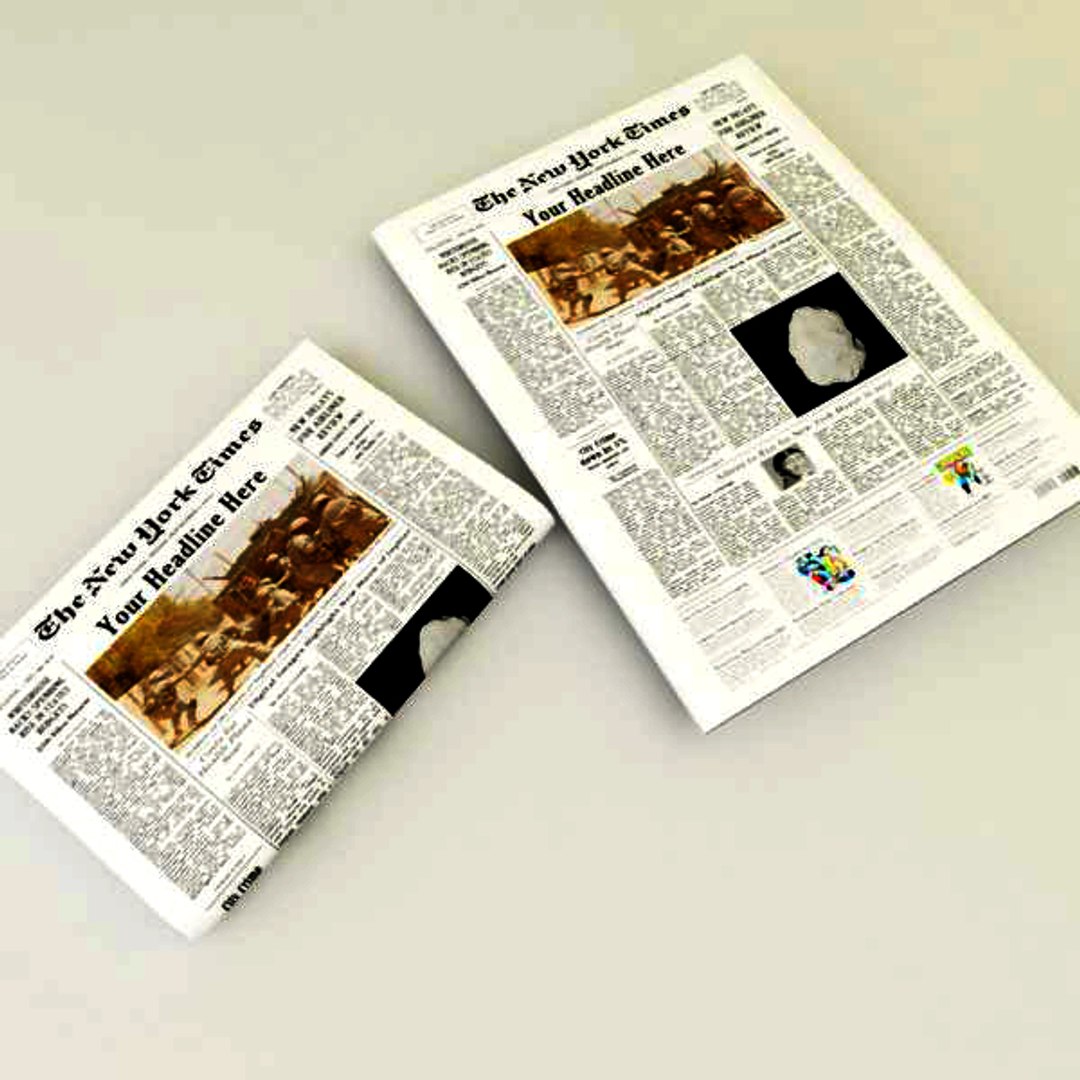 3d editable newspapers model