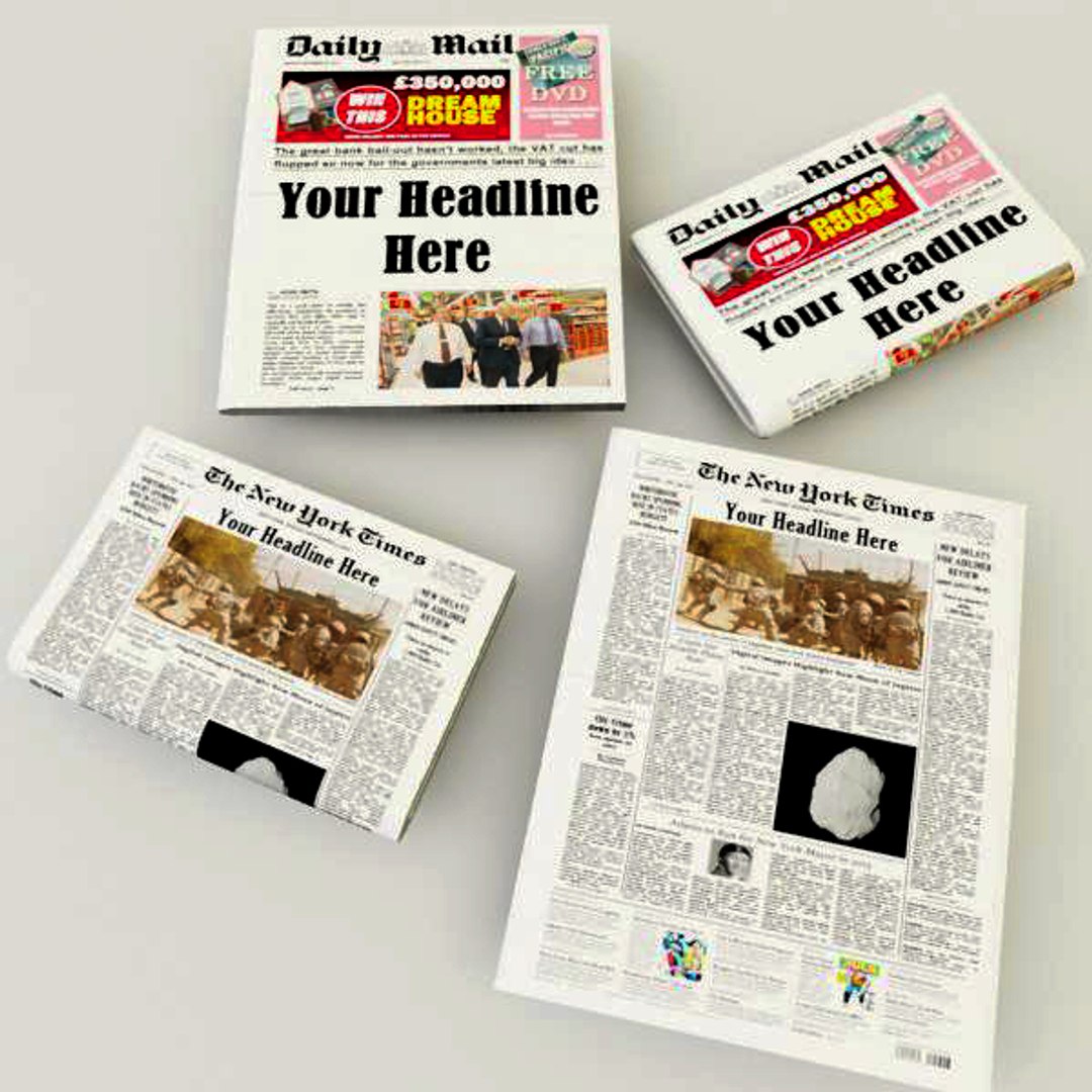 3d editable newspapers model