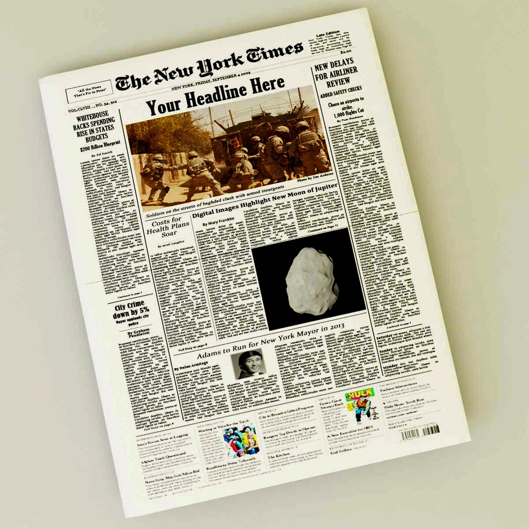 3d editable newspapers model