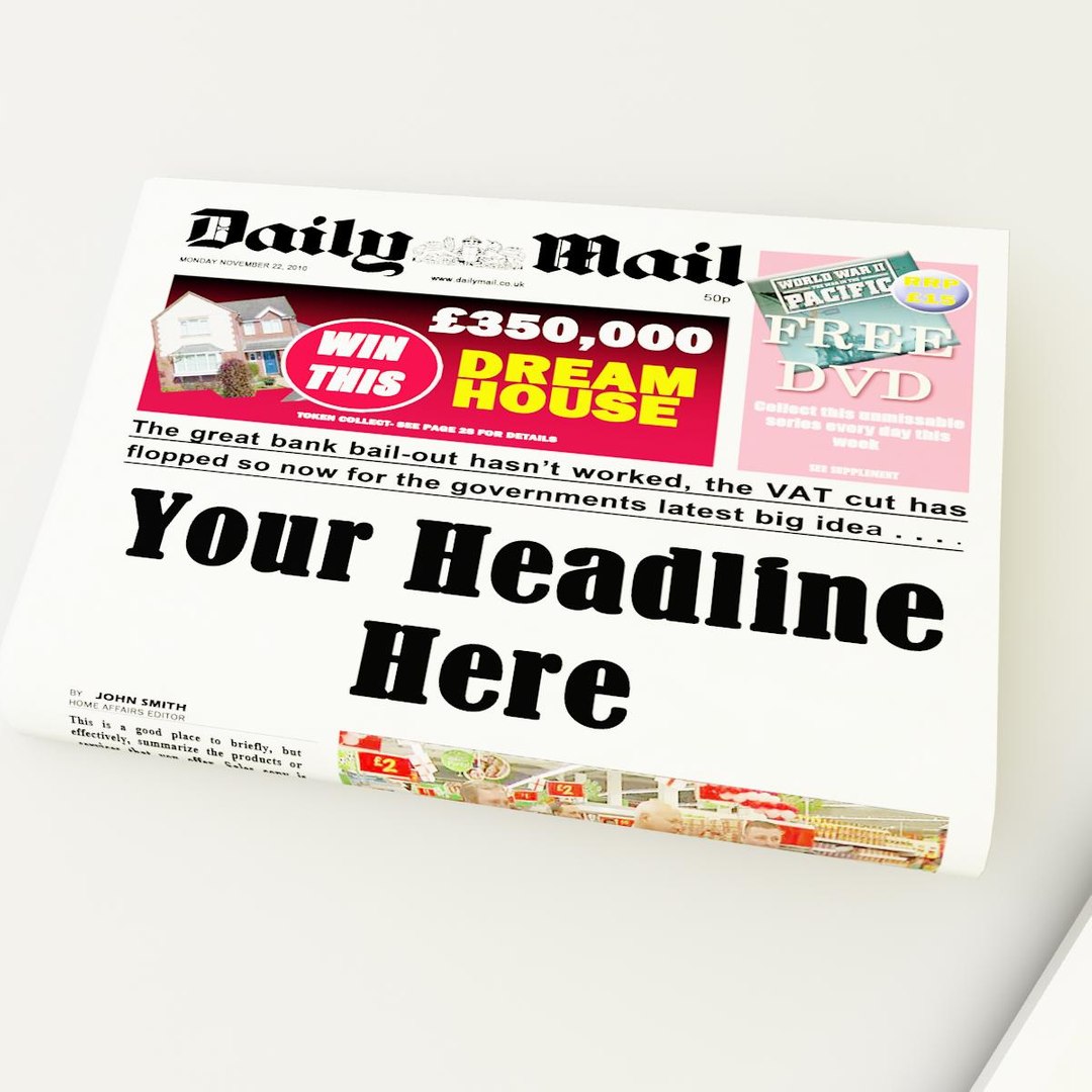 3d editable newspapers model