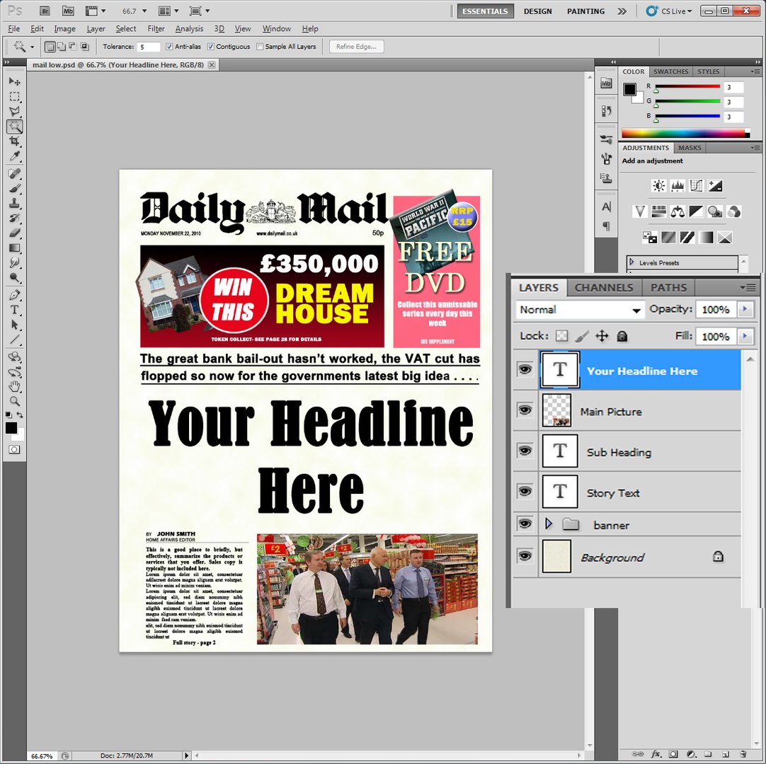 3d editable newspapers model
