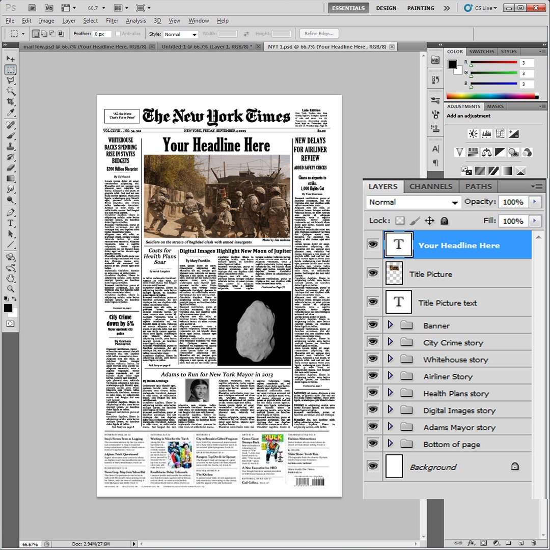 3d editable newspapers model