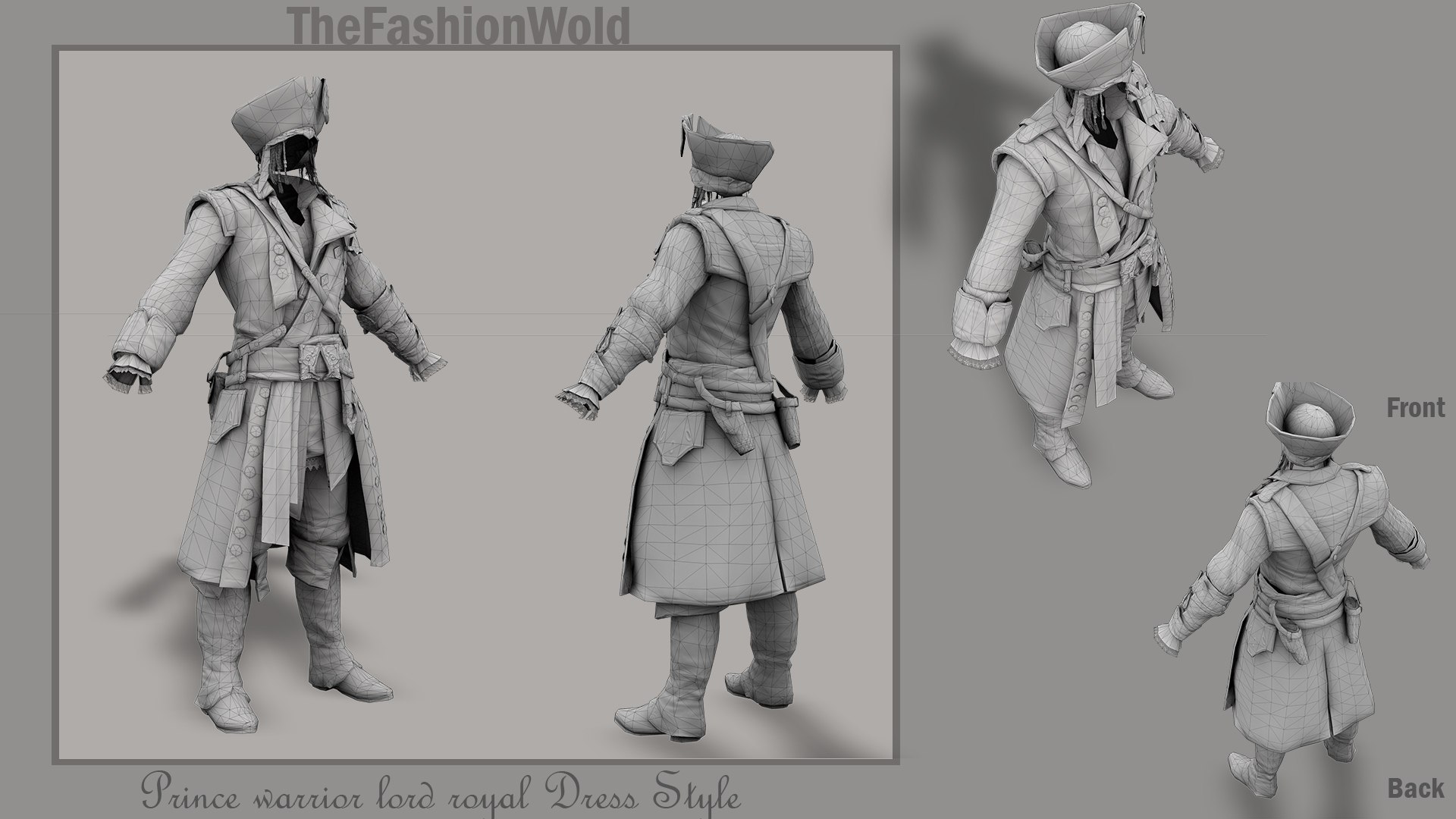 3D Connor Captain Dress model - TurboSquid 2153380