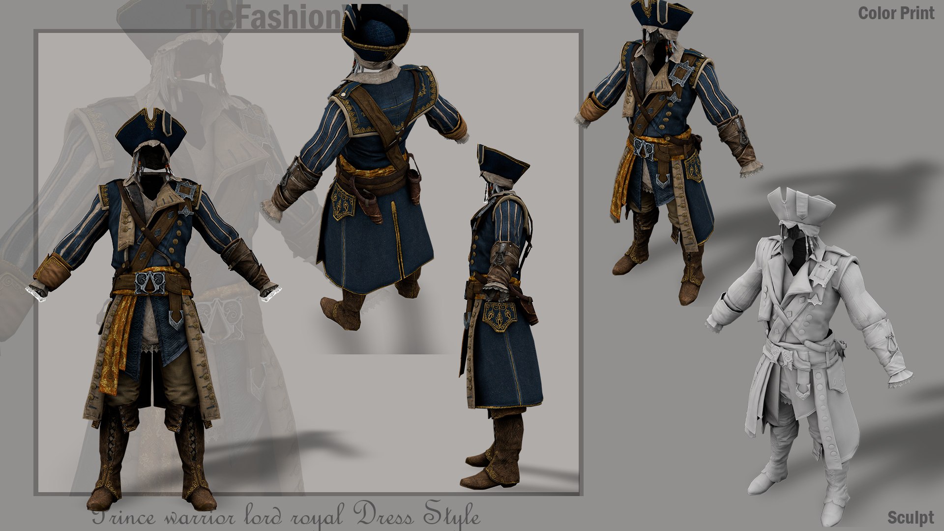 3D Connor Captain Dress model - TurboSquid 2153380