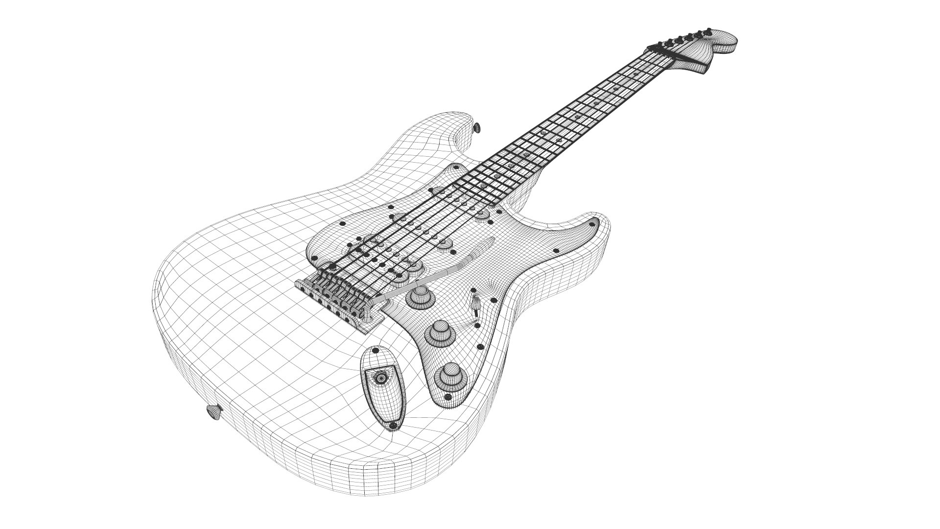 FENDER DELUXE STRAT HSS MN TBS 3D - TurboSquid 1812329