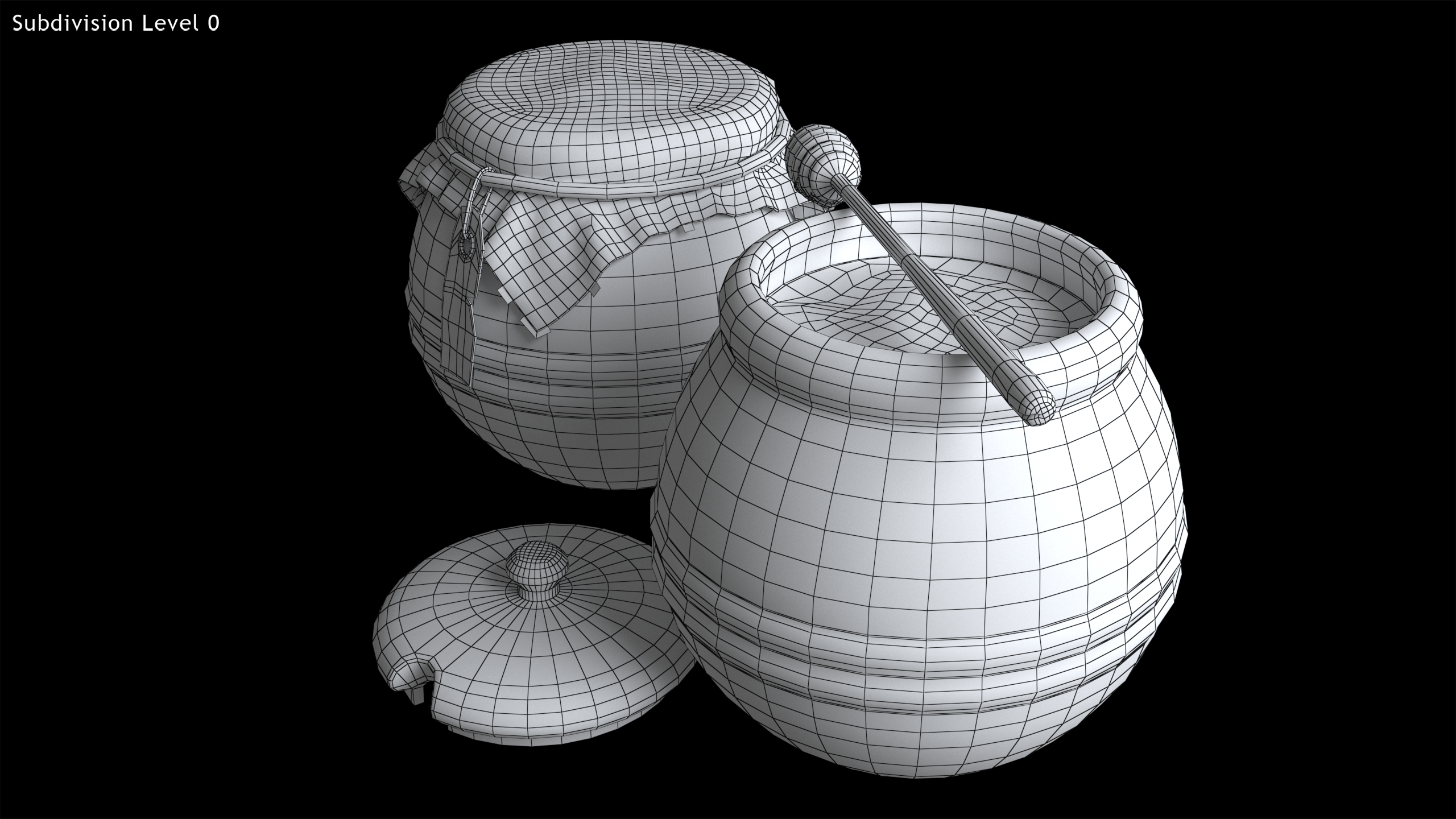 3D Stylized Honey Pots - TurboSquid 1882391