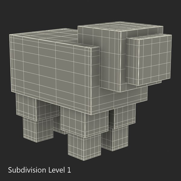 modèle 3D de Mouton Minecraft truqué pour Maya - TurboSquid 1538838