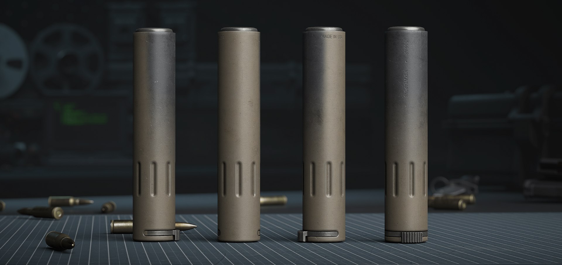 3D Silencer Ar15 - Sand VR AR Low-poly - TurboSquid 2071402
