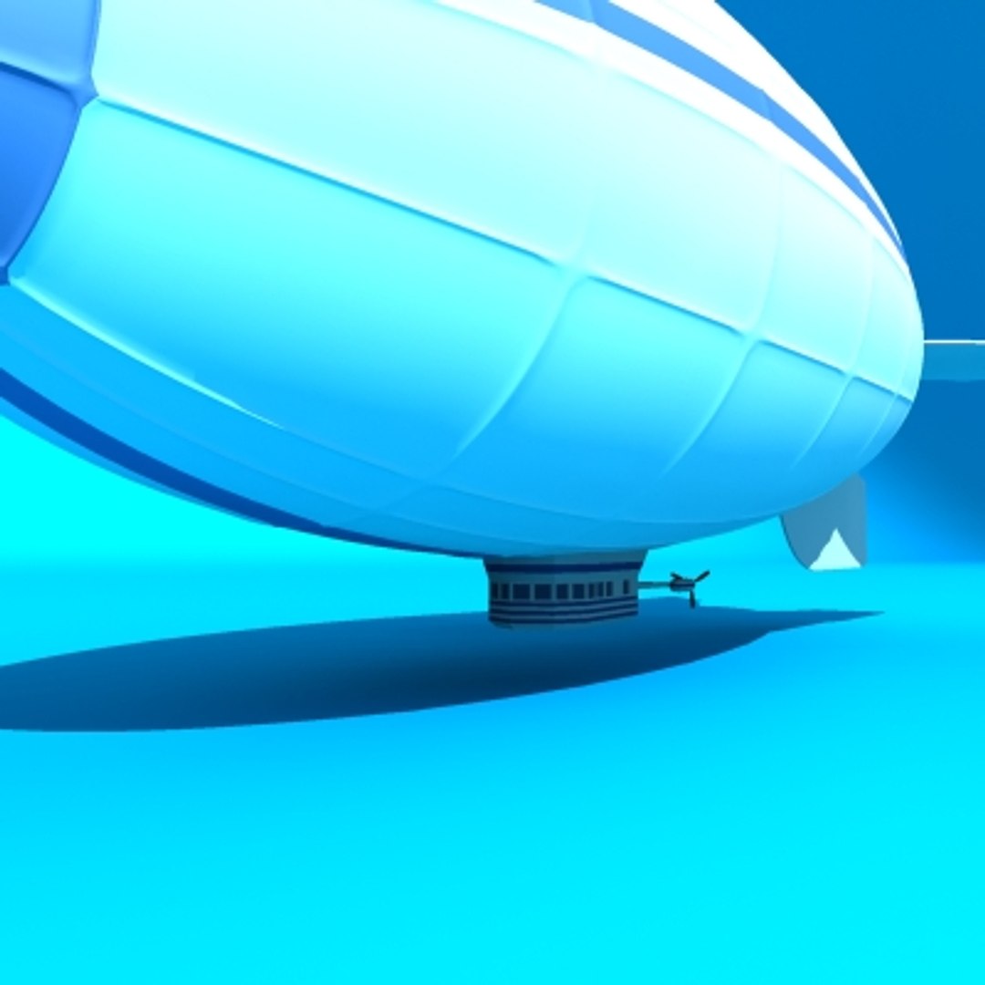 3d Model Blimp Zeppelin Airship