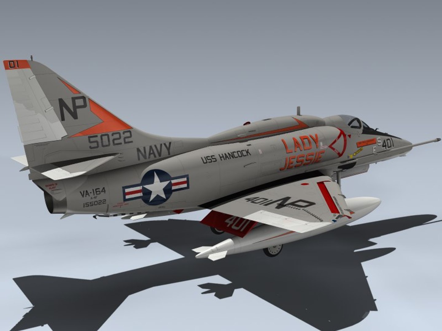 A-4f Skyhawk 3d Max