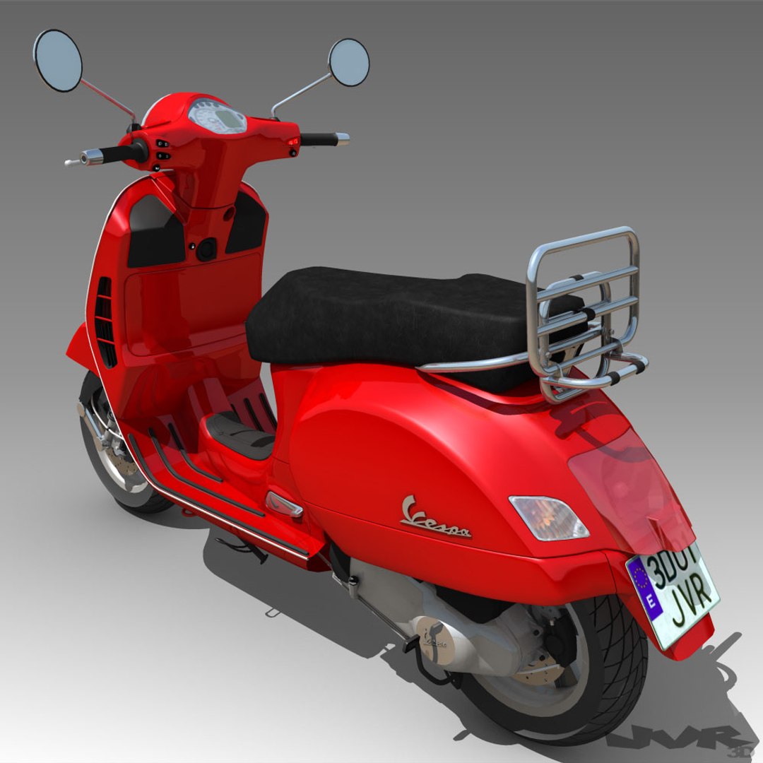 3d Vespa Gts Motorcycle