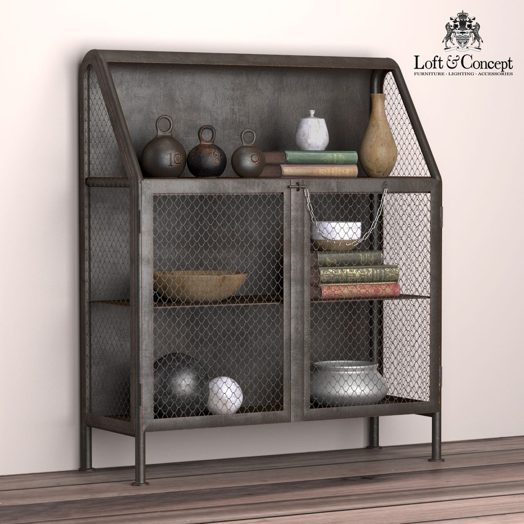 3d vintage french factory bar model