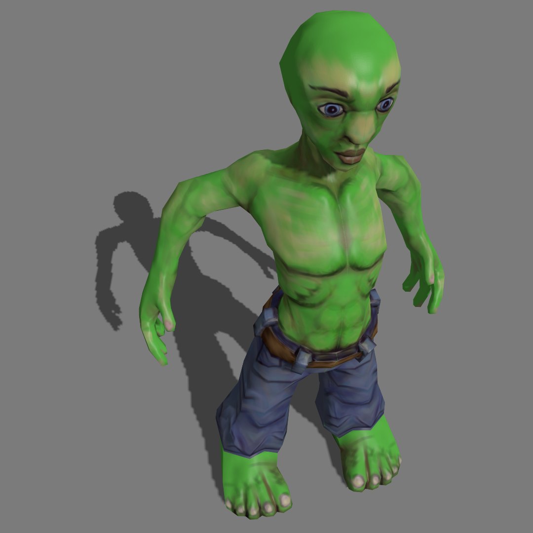 alien sculpted 3d 3ds