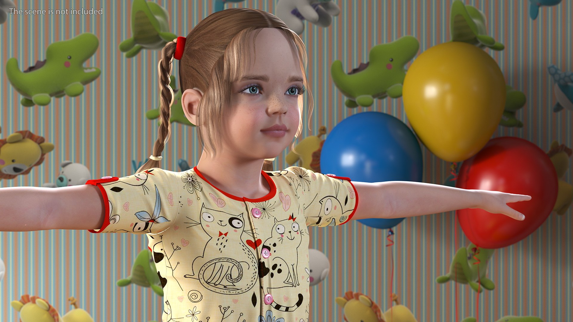 Realistic Child Girl Everyday Style Rigged For Cinema 4D 3D ...