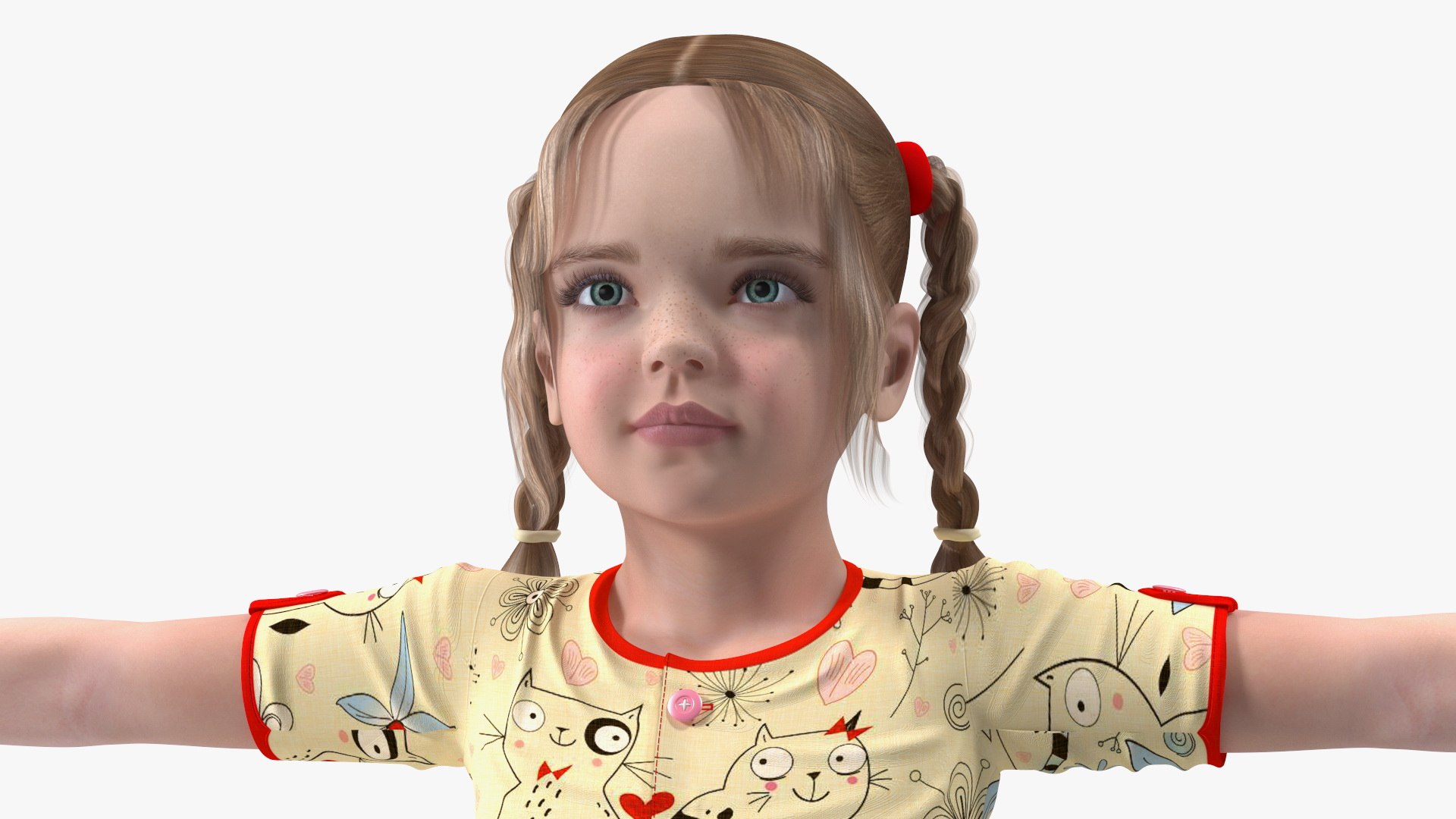 Realistic Child Girl Everyday Style Rigged for Cinema 4D 3D ...