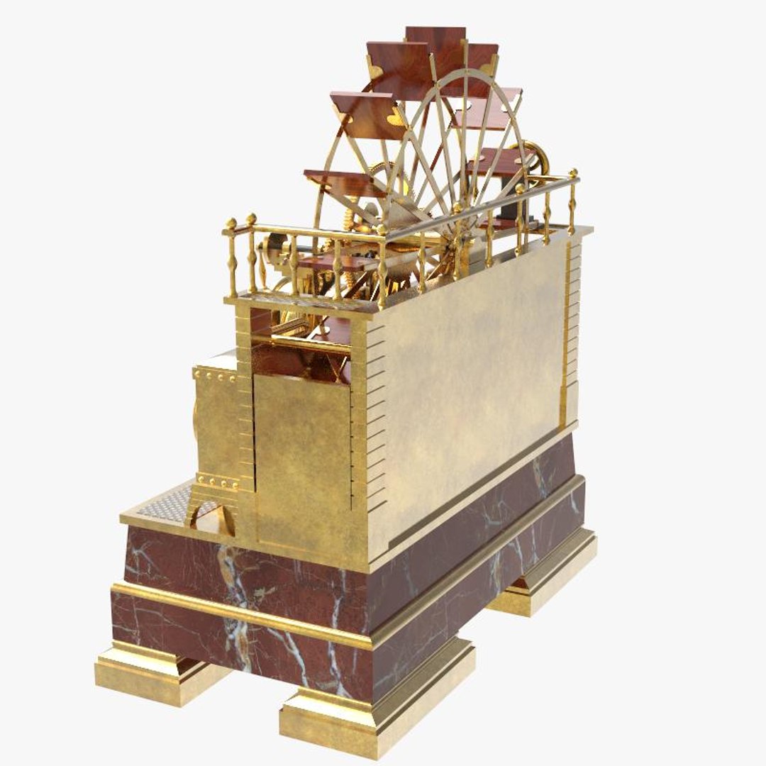 3D Industrial Water Wheel Clock - TurboSquid 1581509