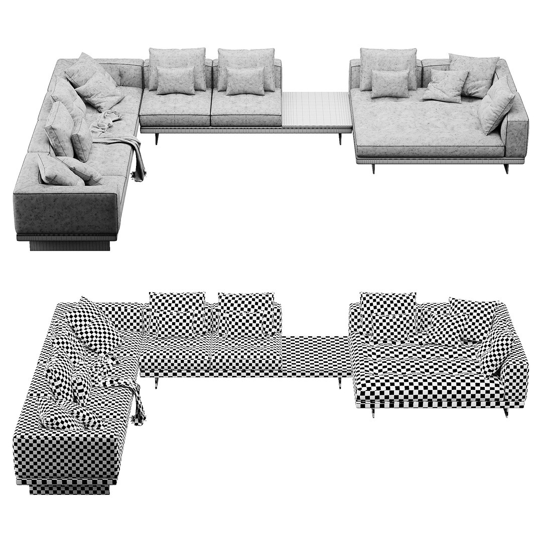 Minotti Dylan set 12 3D - TurboSquid 2176829