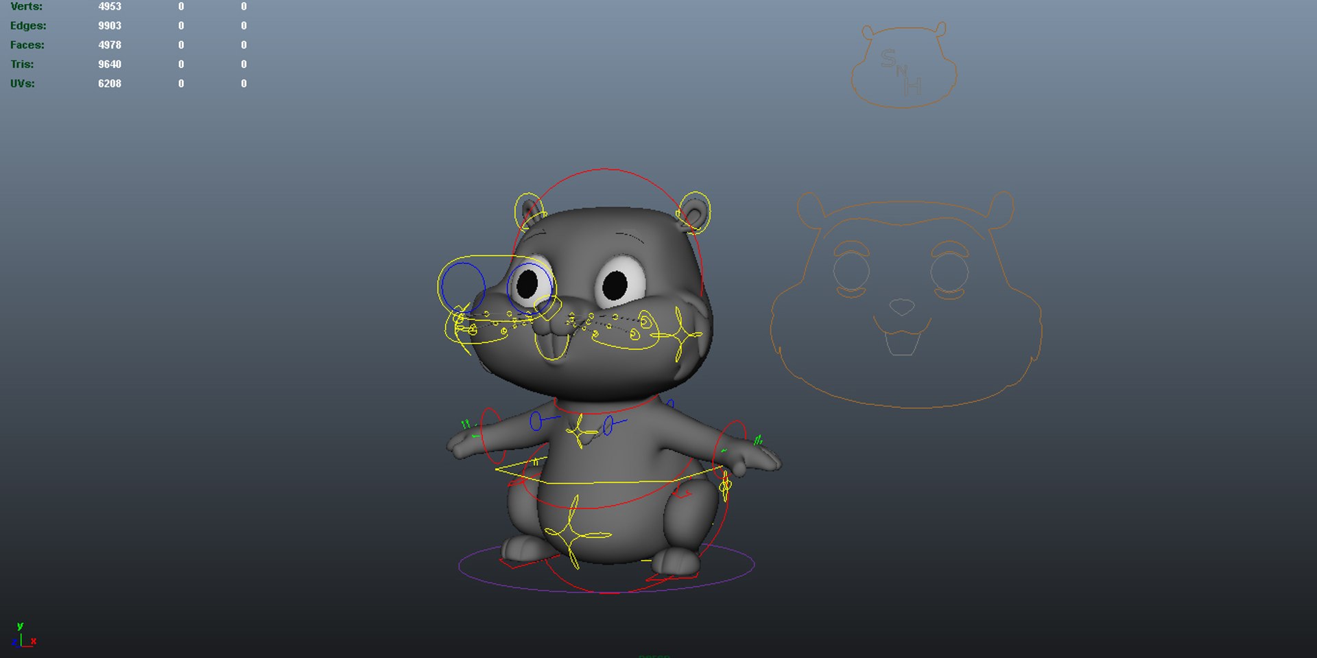 3d cute gopher