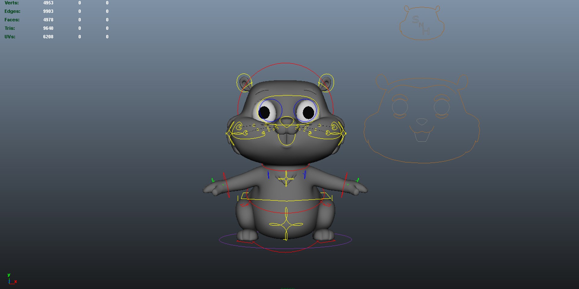 3d cute gopher