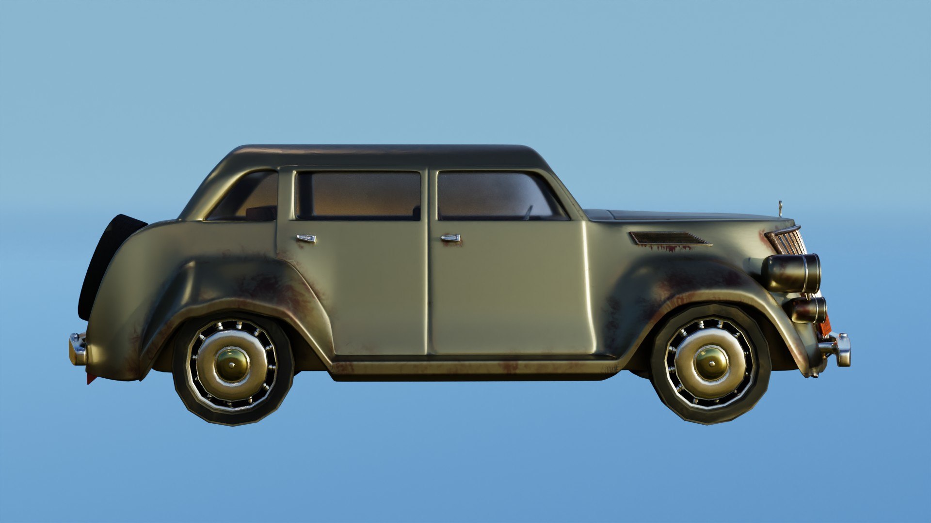 3D Procedurally Colored Retro 1930s-40s Car - Scene Included ...