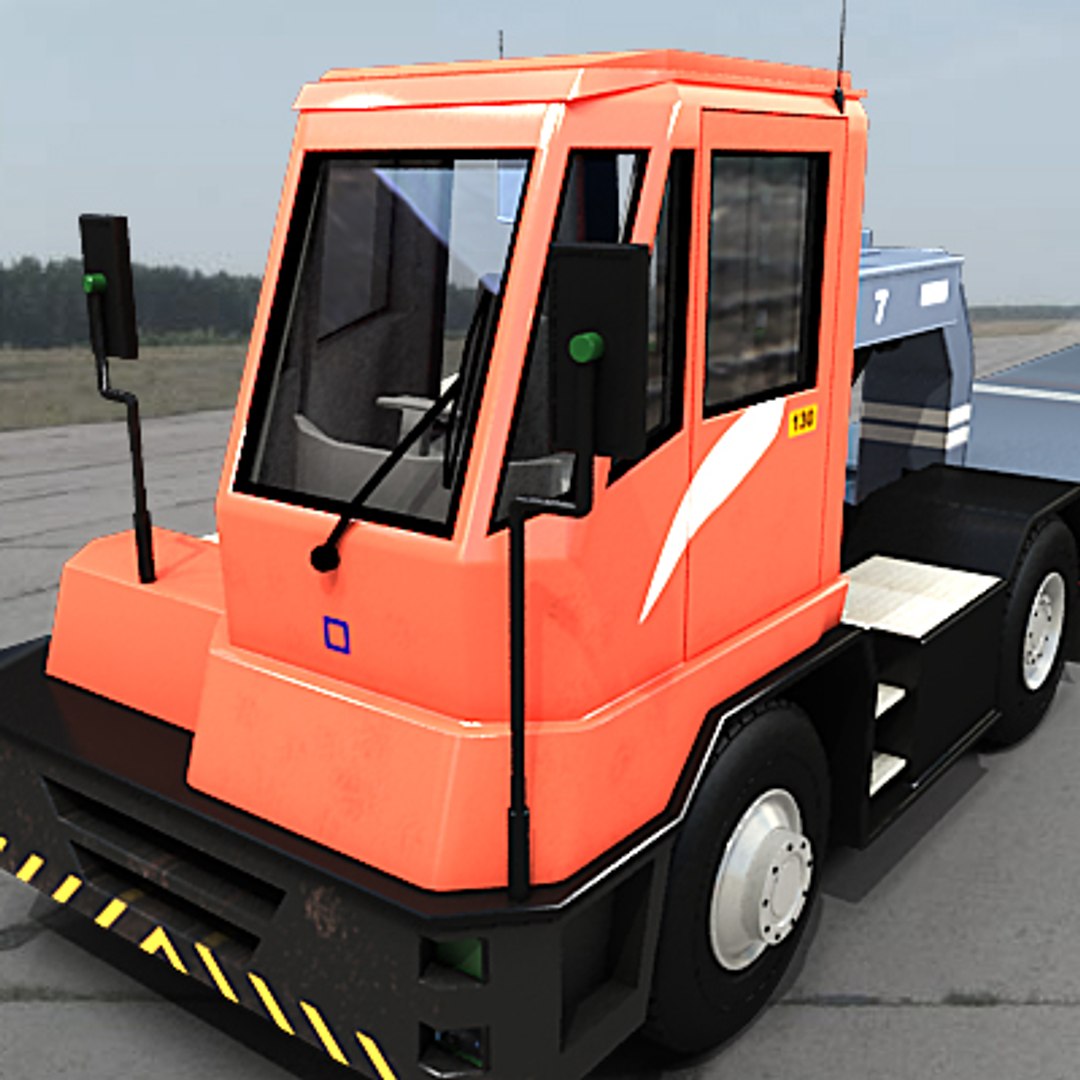3d Terminal Truck Trailer Model