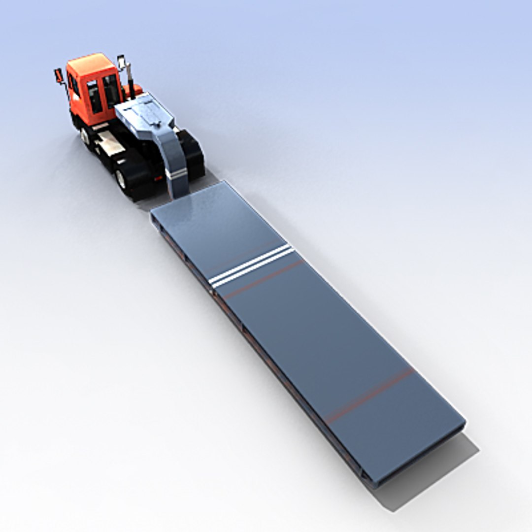 3d Terminal Truck Trailer Model
