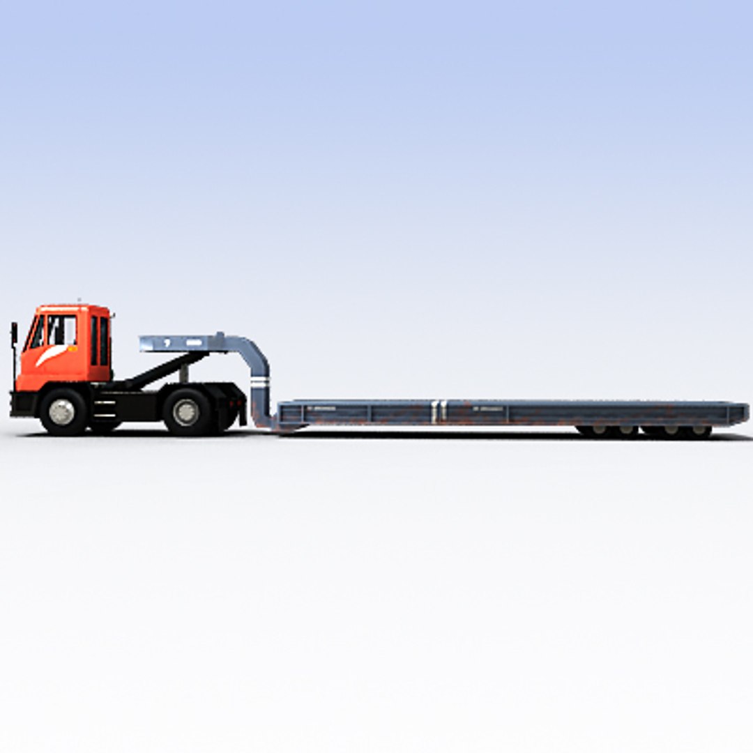 3d Terminal Truck Trailer Model