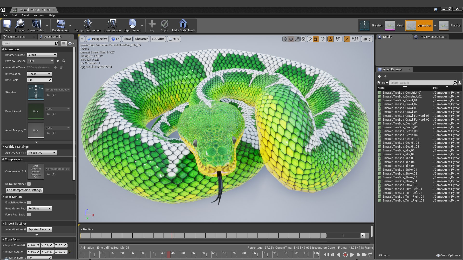 3D emerald tree boa reptile - TurboSquid 1392838