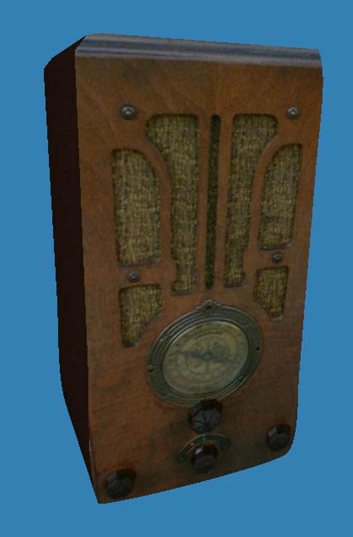 antique rectangular radio 3d 3ds