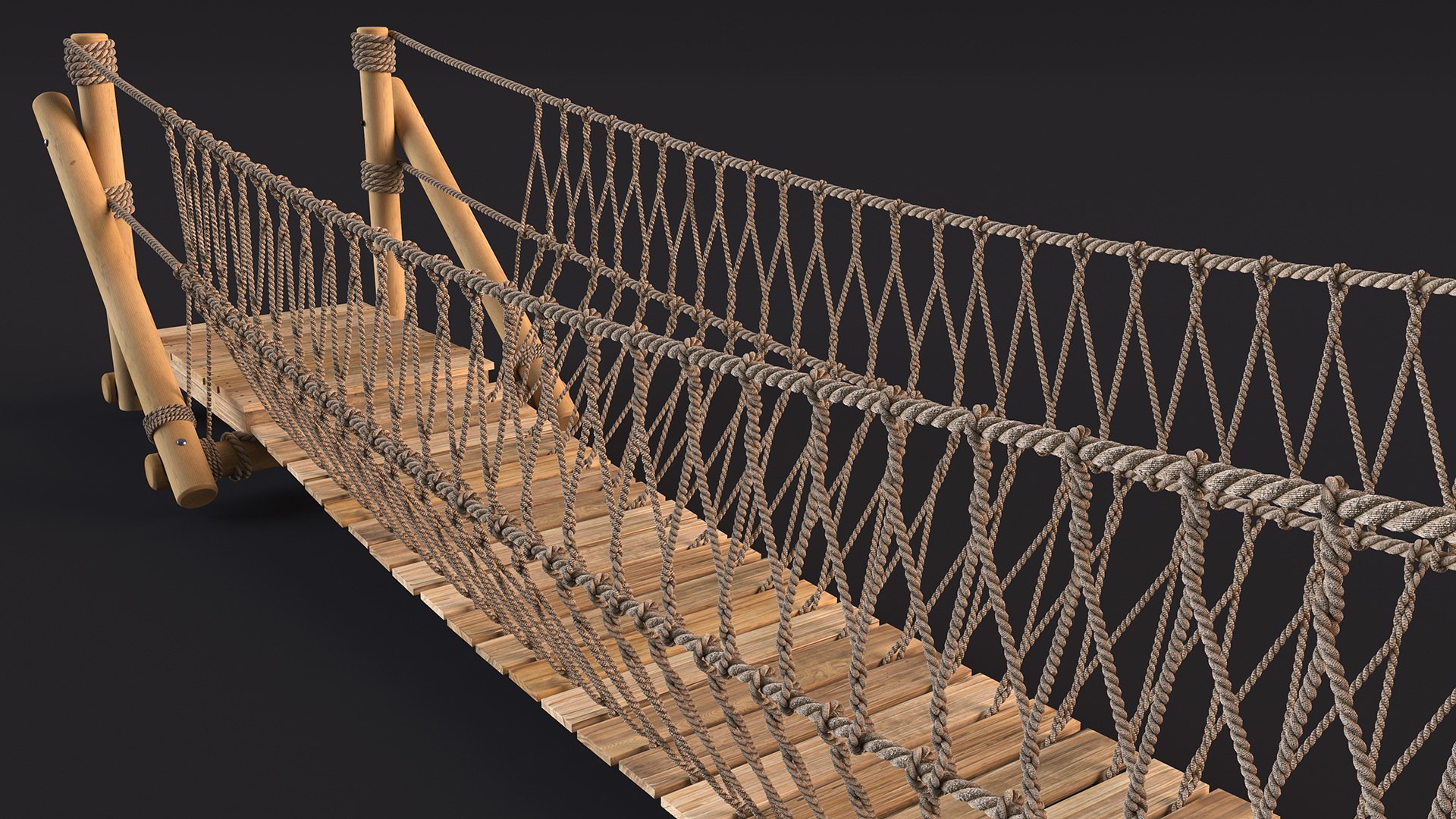 Short Rope Bridge 3D Model - TurboSquid 2098146