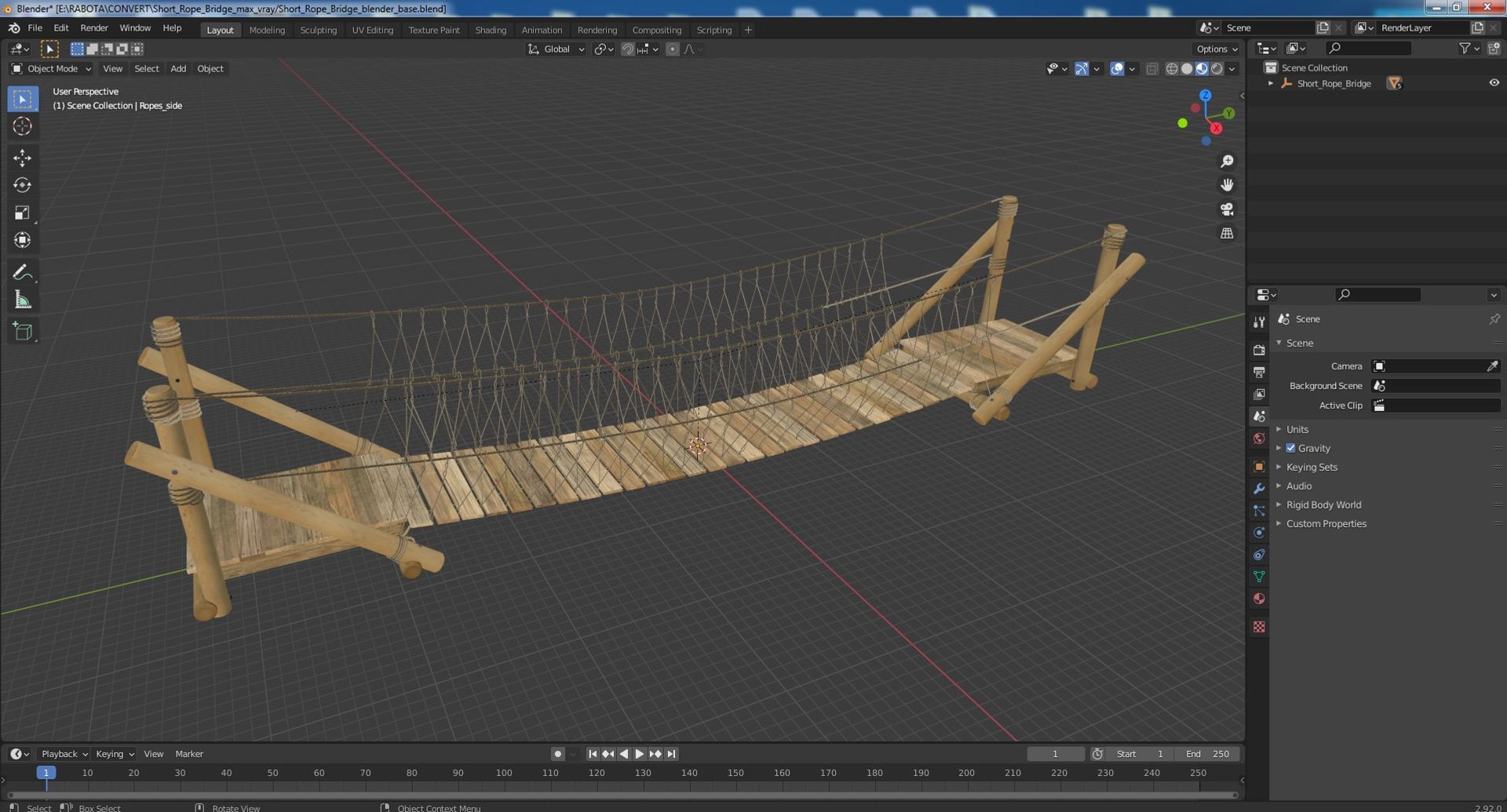Short Rope Bridge 3D Model - TurboSquid 2098146