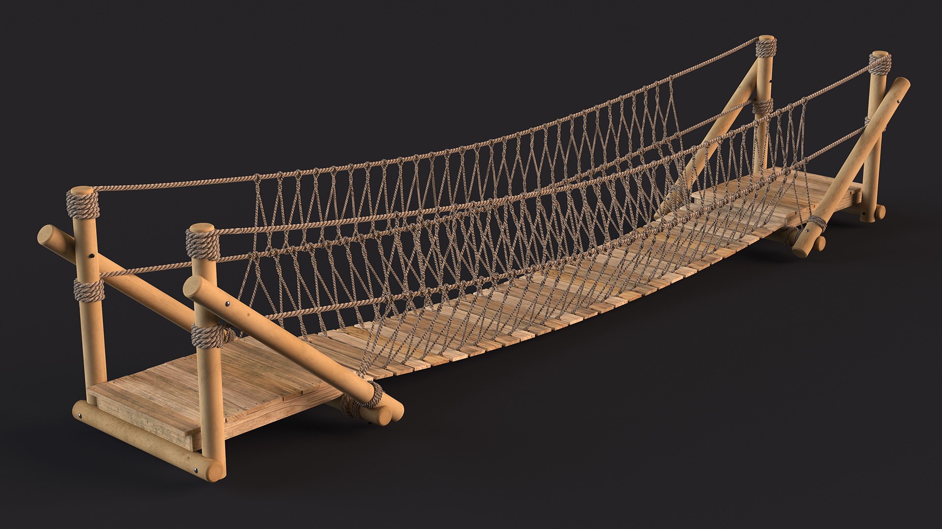 Short Rope Bridge 3D Model - TurboSquid 2098146